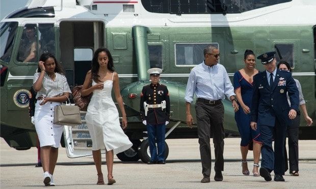 The Obamas' family vacation: Malia and Sasha Obama join their parents ...