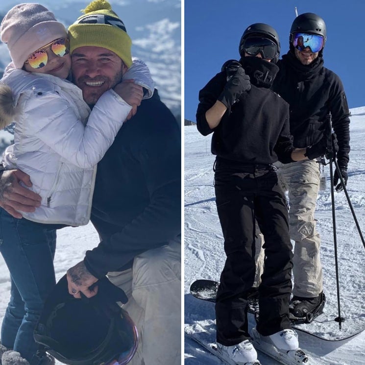 David and Victoria Beckham's family ski vacation