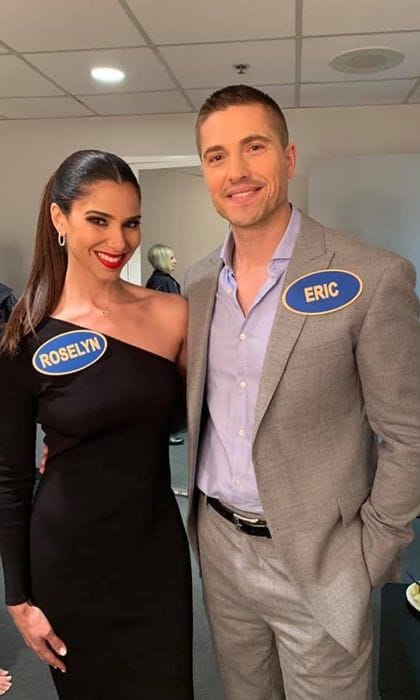 Roselyn Sanchez and Eric Winter star on Celebrity Family Feud