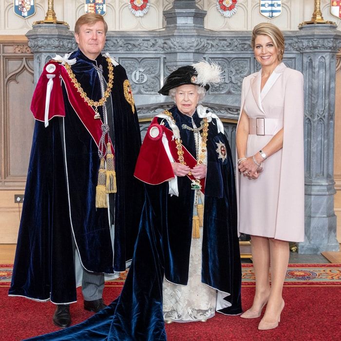 Queen Letizia and and Queen Maxima attend The Order of the Garter together