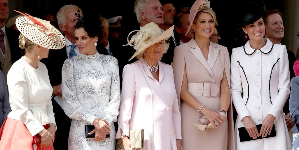 Queen Letizia and and Queen Maxima attend The Order of the Garter together